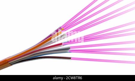 Tubes and channels for fiber optics for high-speed telecommunications ...
