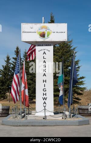 Alaska Highway sign Stock Photo - Alamy