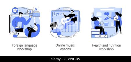 Foreign language workshop, online music lesson, health and nutrition ...