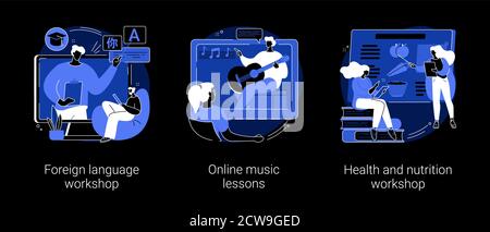 Foreign language workshop, online music lesson, health and nutrition ...