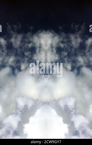 Tripping psychedelic blue sky with clouds background modern high ...