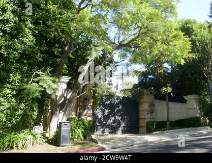 A general view of the front gates at Michael Jackson's family home in ...