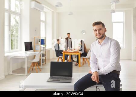 web camera on laptop screen with copy space Stock Photo - Alamy