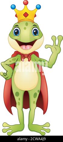 toad prince fairytale character vector illustration design Stock Vector ...