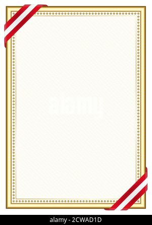 Vertical frame and border with Peru flag, template elements for your ...