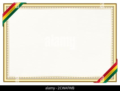 Horizontal frame and border with Ghana flag, template elements for your ...