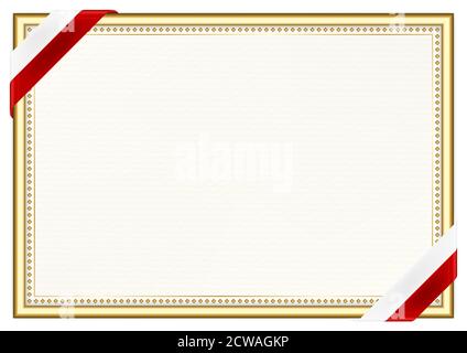 Horizontal frame and border with Tonga flag, template elements for your ...