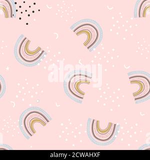 Geometric pink terrazzo seamless pattern. Abstract colourful modern ...