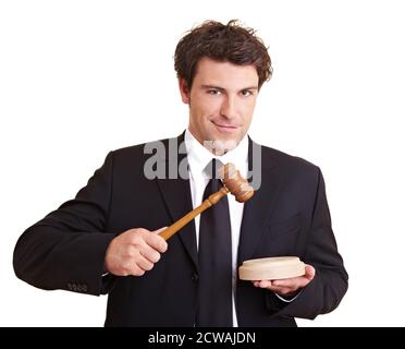Judge with gavel Stock Photo - Alamy