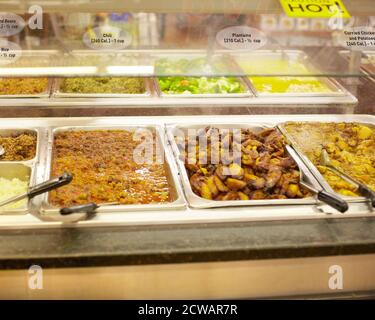 This image shows the buffet in the dining room aboard the passenger ...