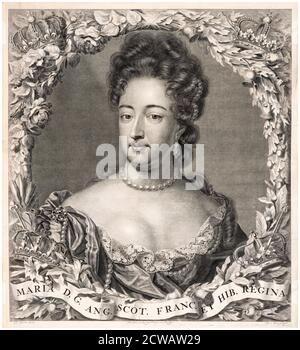 Queen Mary II, 1662 - 1694. Queen of England, Scotland, and Ireland and ...