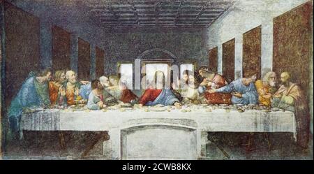 The Last Supper painting by Leonardo da Vinci 1495–1498 Stock Photo - Alamy