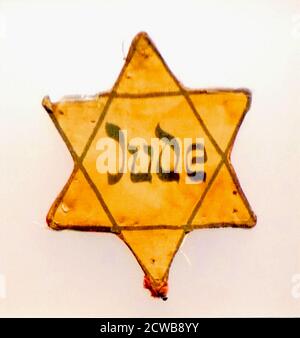 Yellow badges, (Judenstern), that Jews wore in Nazi occupied Europe ...