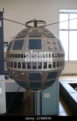 Model of the Telstar 1, a communications satellite launched by NASA on ...