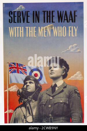 British Womens Auxiliary Air Force (WAAF) Sergeant reenactor in period ...