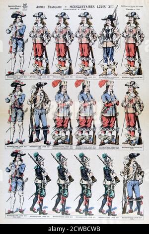 French Army; musketeers of Louis XIII and Louis XIV, 17th century (19th ...