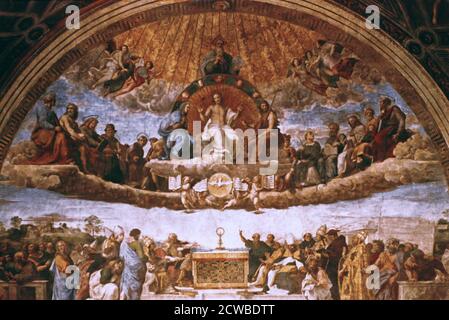 The Disputation On The Holy Sacrament By Raphael, The Vatican, Rome ...