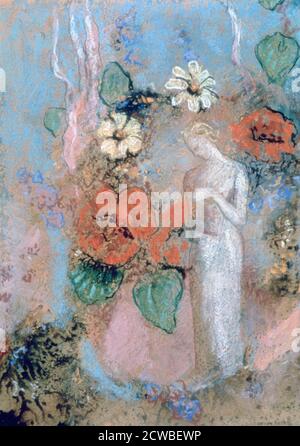 Pandora by Odilon Redon (1840-1916), oil on canvas, c. 1914 Stock Photo ...