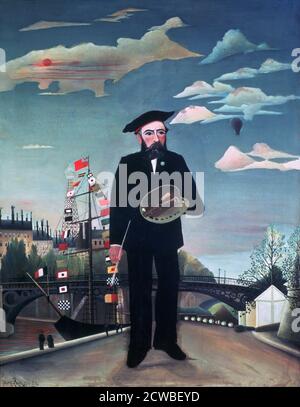 Self Portrait from L'ile Saint Louis 1890 by Henri Rousseau Stock Photo ...