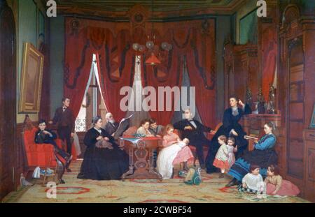 The Hatch Family 1871 by Eastman Johnson Stock Photo - Alamy