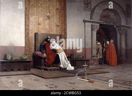 The painting 'Laurens Excommunication' from 1875, housed at the MusÃ©e ...