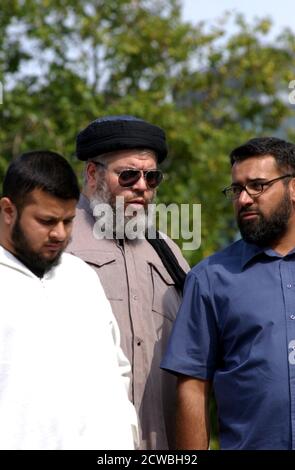 Photograph of Abu Hamza. Mustafa Kamel Mustafa (1958-) an Egyptian ...