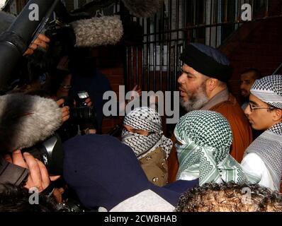 Photograph of Abu Hamza. Mustafa Kamel Mustafa (1958-) an Egyptian ...
