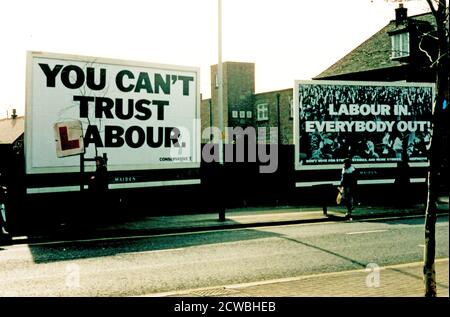 Propaganda from the 1992 United Kingdom general election Stock Photo ...
