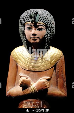 Painted wooden Shabti, Tomb of King Tutankhamun. 1326 BC Stock Photo ...