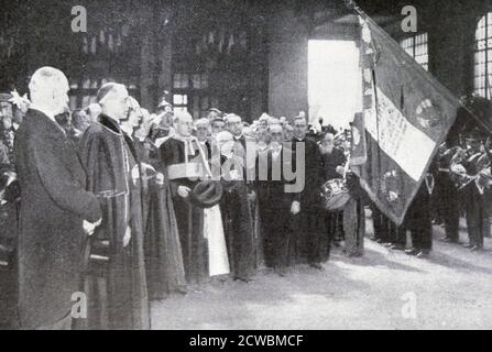 Cardinal Eugenio Pacelli as papal legate in Budapest, 1938 Stock Photo ...