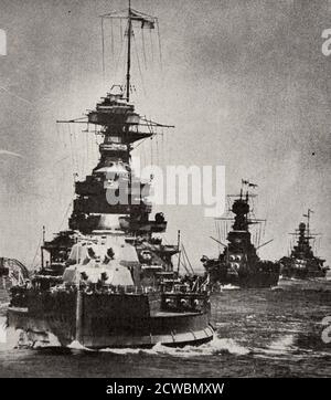 British Royal Navy ships HMS Cossack and HMS Forester (left) with a ...