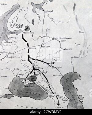 WWII - A map of the Eastern front in 1941 - Seconde Guerre mondiale ...