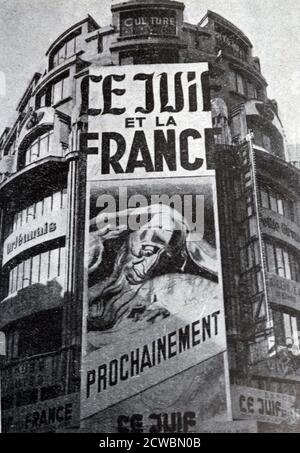World War II: Occupation of Paris by German invaders. The Nazi flag ...