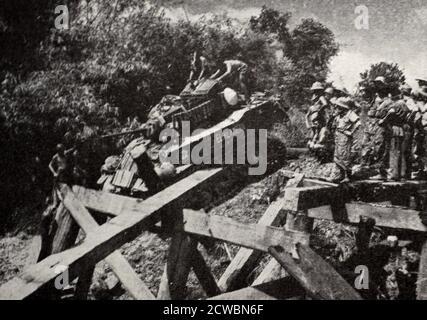 First Indochina War 1954, French tank, Dien Bien Phu, Vietnam ...