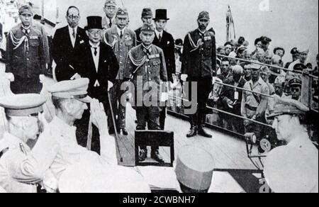 [ 1945 Japan - Japanese Surrender WWII ] — Japanese emissaries en route ...