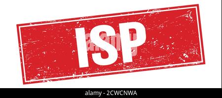 ISP red grungy rectangle stamp sign Stock Photo - Alamy