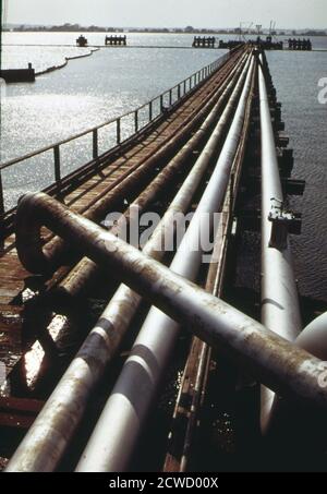 Pipelines from the Northeast Petroleum Tanker Terminal on Mt. Hope Bay ...