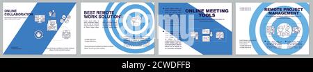Online collaboration brochure template Stock Vector Image & Art - Alamy