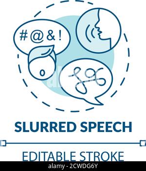 Slurred speech concept icon Stock Vector Image & Art - Alamy