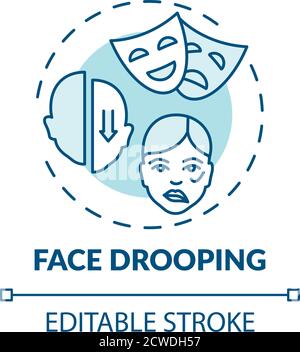 Face drooping concept icon Stock Vector Image & Art - Alamy