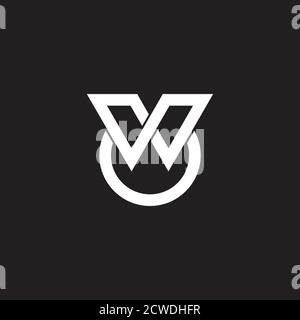 letter wo overlapping line geometric logo vector Stock Vector Image ...