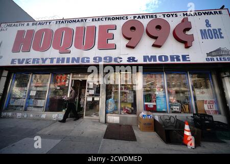 Hoque 99C open general merchandise store sign in Brooklyn Stock Photo ...