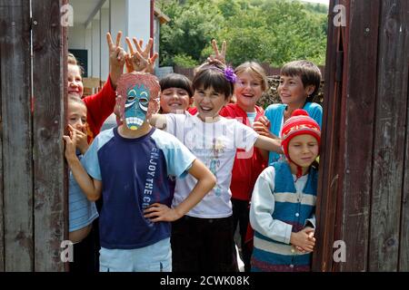 children, Hungarian minority in Romania, primary school Stock Photo - Alamy