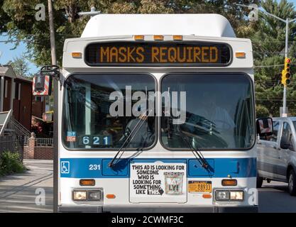 A New York City MTA bus arrives at its final destination, Yankee ...
