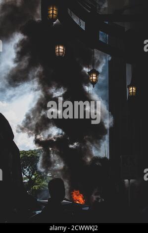 Fire destroying Kuala Lumpur Stock Photo - Alamy