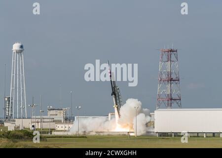 Black Brant 9 sounding rocket at Wallops Flight Facility Stock Photo ...