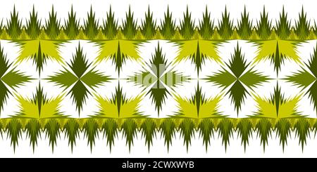 Illustration of green-colored patterns on a white background Stock ...