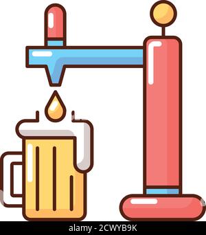 draft beer tap cartoon vector illustration Stock Vector Image & Art - Alamy