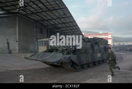 British Army Challenger Armored Repair and Recovery Vehicle (CRARRV) in ...