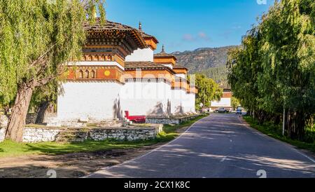 Five chortens in Paro, Bhutan Stock Photo - Alamy